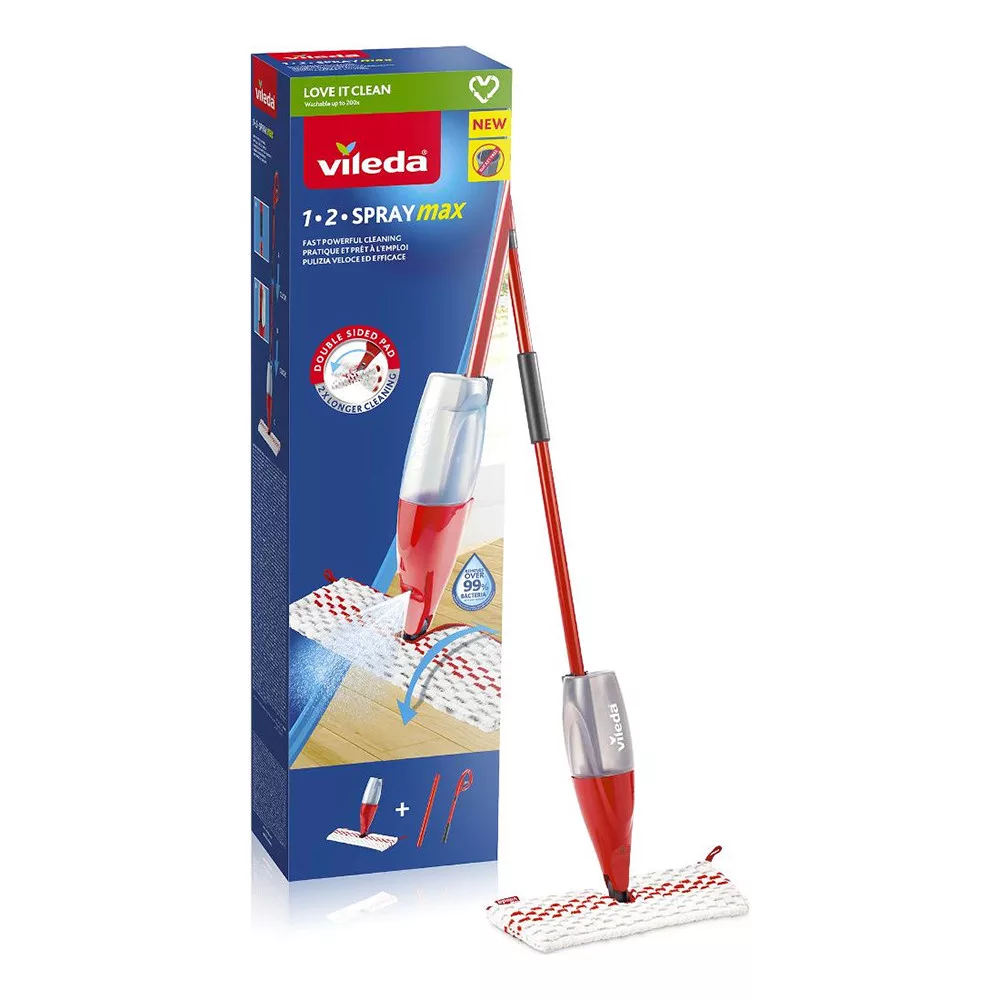 Vileda 1-2 Spray Max víztartályos lapos felmosó szett - T-De