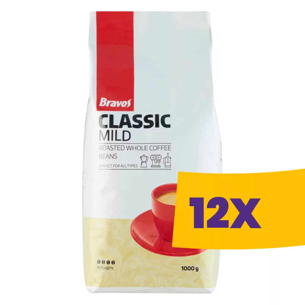 Bravos Classic Mild szemes kávé 1000g (Karton - 12 db) - T-D